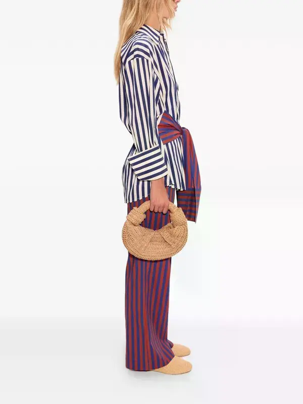 SIMONMILLER Striped Long-sleeve Shirt With Belt