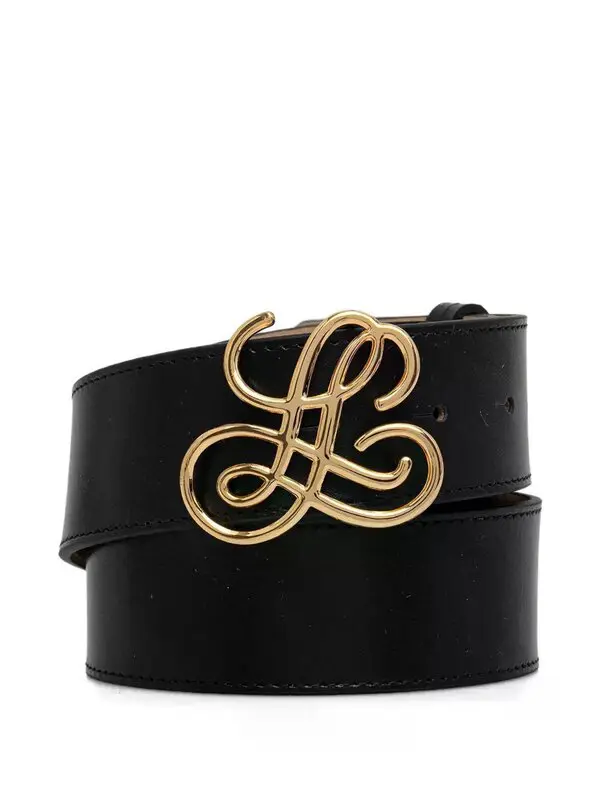 Luisa Spagnoli Danville Logo Buckle Belt - Black