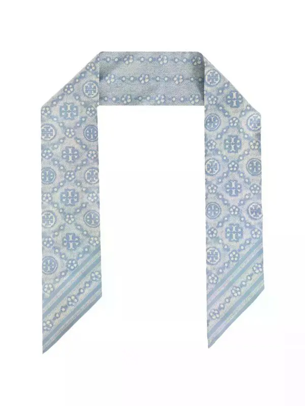 Tory Burch Pattern Silk Scarf - Blue