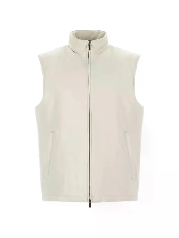 FAY Zip-fastening Gilet - Neutrals