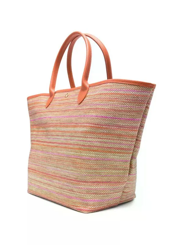Longchamp Le Pliage Striped Appliqué Tote