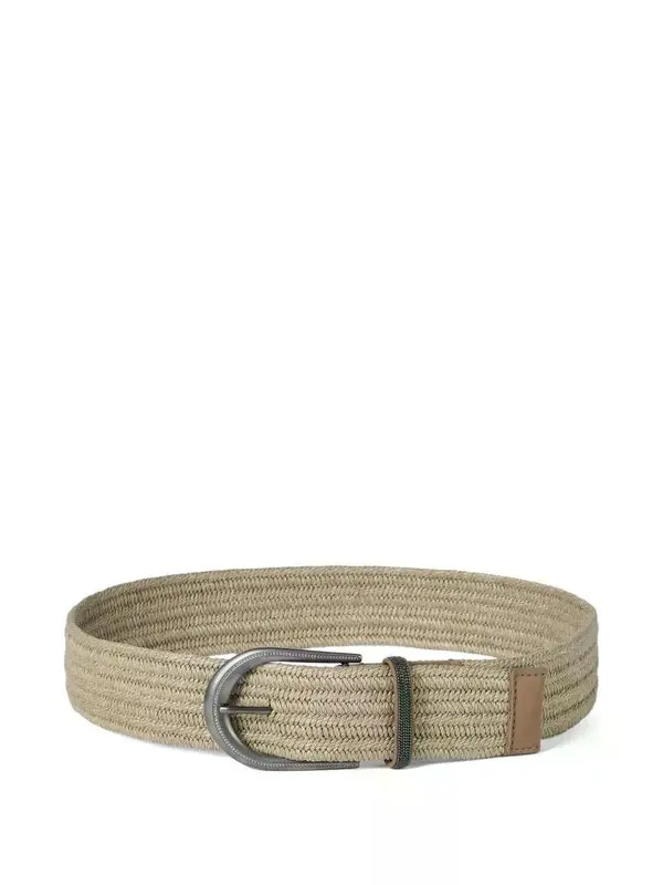 Brunello Cucinelli Braided Loop Belt - Neutrals