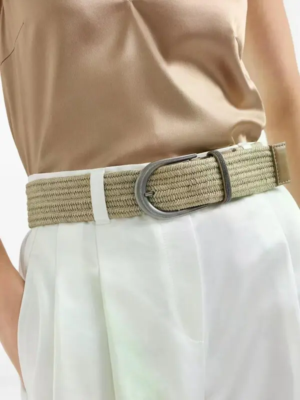 Brunello Cucinelli Braided Loop Belt - Neutrals