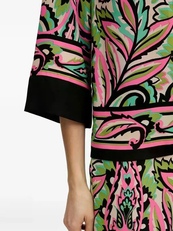 Joseph Ribkoff Patterned Three-quarter-sleeve Top