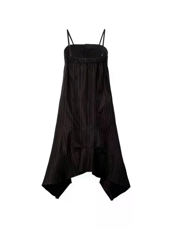 Sacai Pinstripe Pleated Mini Dress