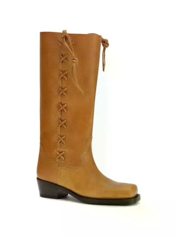 Paris Texas Roxxanne Calf Leather Boots - Brown