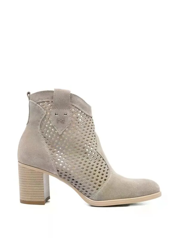 NEROGIARDINI Cut-out Suede Ankle Boots
