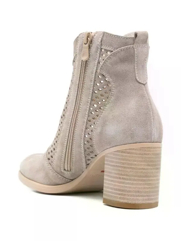 NEROGIARDINI Cut-out Suede Ankle Boots