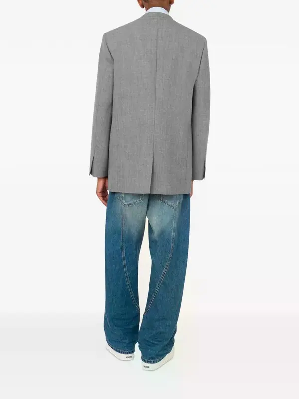 Moschino Single-breasted Collarless Blazer