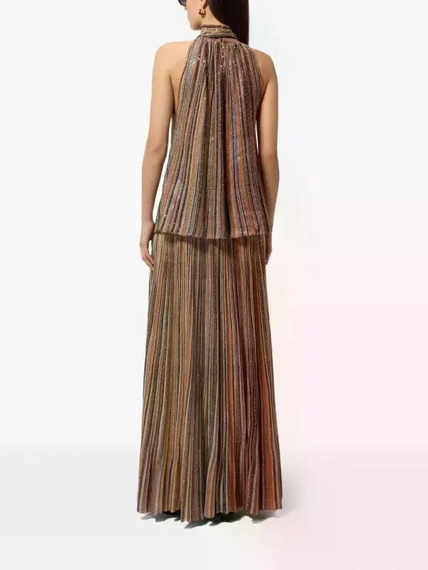 Missoni Striped Tie Neck Top