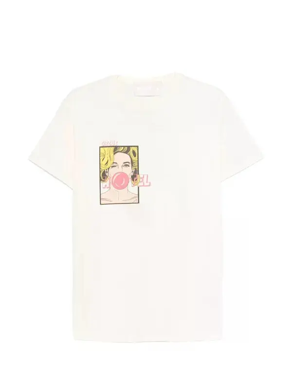 CIRCUS HOTEL Graphic-print T-shirt - Neutrals
