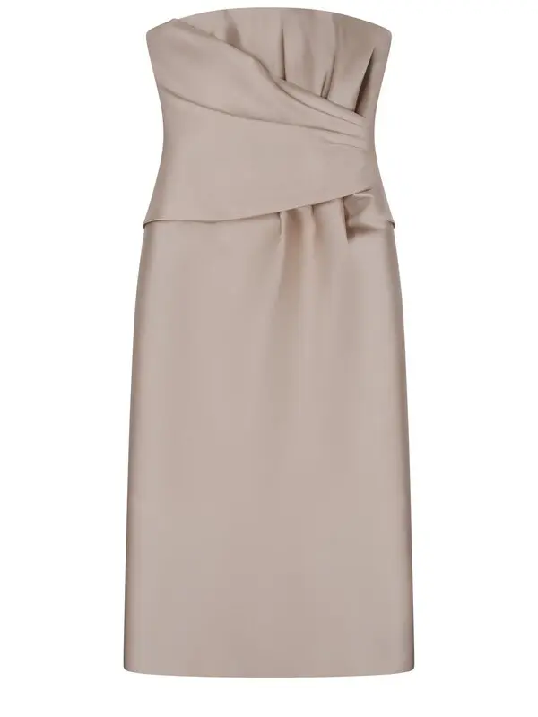 Alberta Ferretti Midi Dress With Draped Detailing