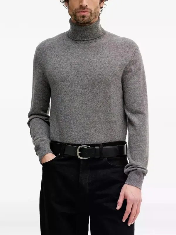 BENETTON Roll Neck Long Sleeve Sweater - Grey