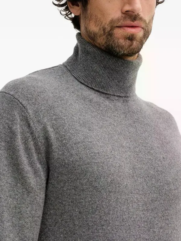 BENETTON Roll Neck Long Sleeve Sweater - Grey