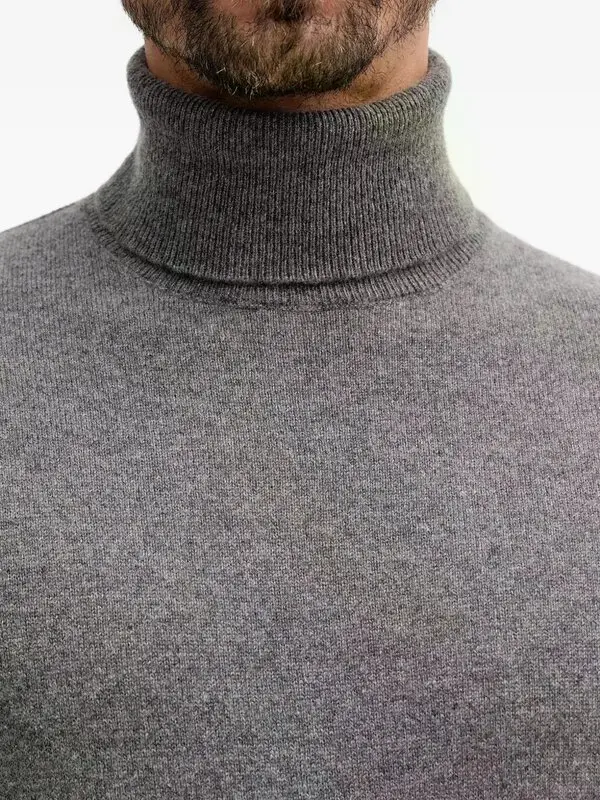 BENETTON Roll Neck Long Sleeve Sweater - Grey