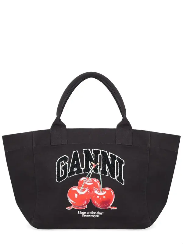 GANNI Tote Bag - Charcoal