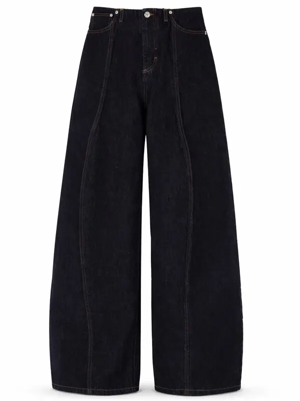 Sportmax Low Waist Over Pants - Blue