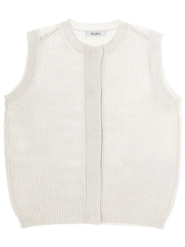 Max Mara Sleeveless Silk Vest - Ivory