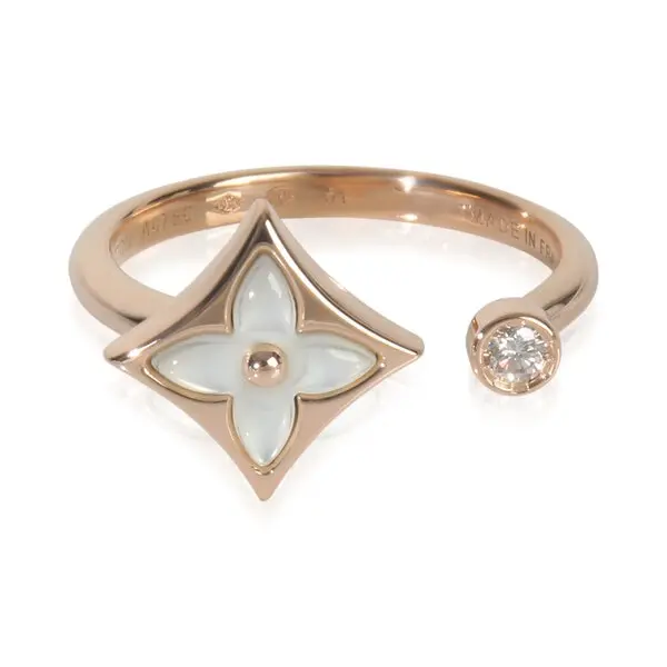 LOUIS VUITTON Rose Gold, Mother Of Pearl, And Diamond Color Blossom Ring - Rose_gold
