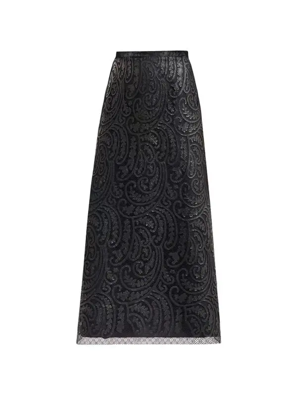 GEMY MAALOUF Paisley Patterned Midi Skirt