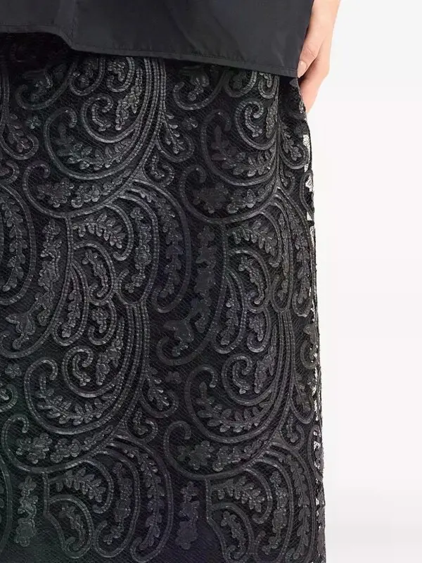 GEMY MAALOUF Paisley Patterned Midi Skirt