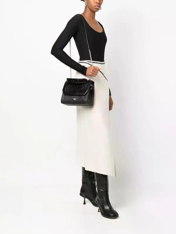 LANCEL Ninon Flap Bag - Black