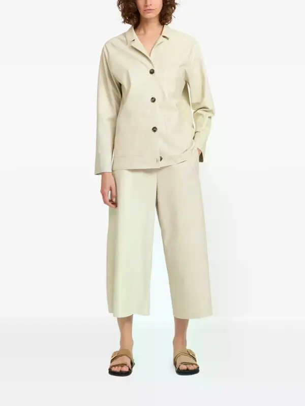 YVES SALOMON Leather Button Jacket