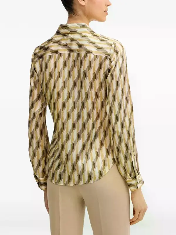 Luisa Spagnoli Belpasso Geometric Pattern Shirt - Green