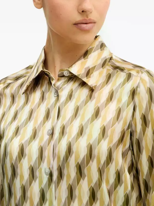 Luisa Spagnoli Belpasso Geometric Pattern Shirt - Green