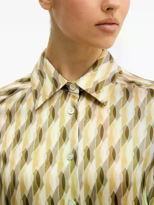 Luisa Spagnoli Belpasso Geometric Pattern Shirt - Green