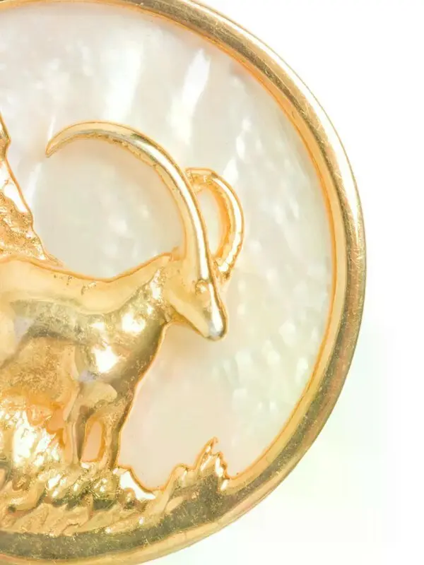 FREYA ROSE Capricorn Zodiac Mother Of Pearl Pendant - Gold
