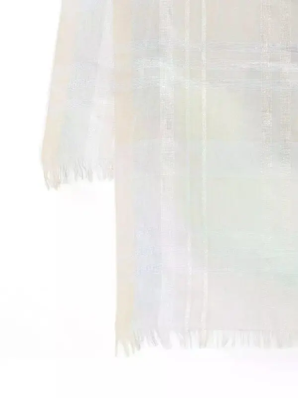 Peserico Plaid Fringed Scarf