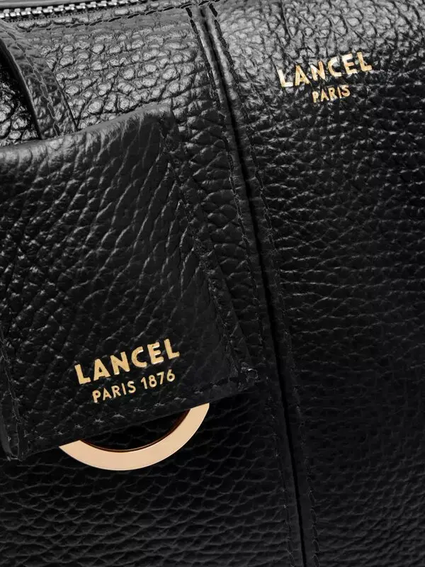 LANCEL Victoire Zip Leather Shoulder Bag - Black