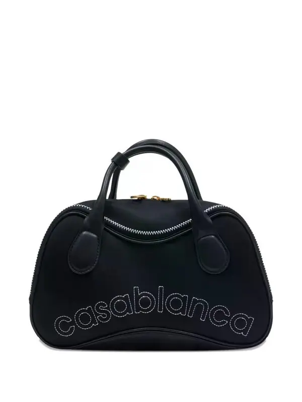 Casablanca Leather Tote Bag With Logo
