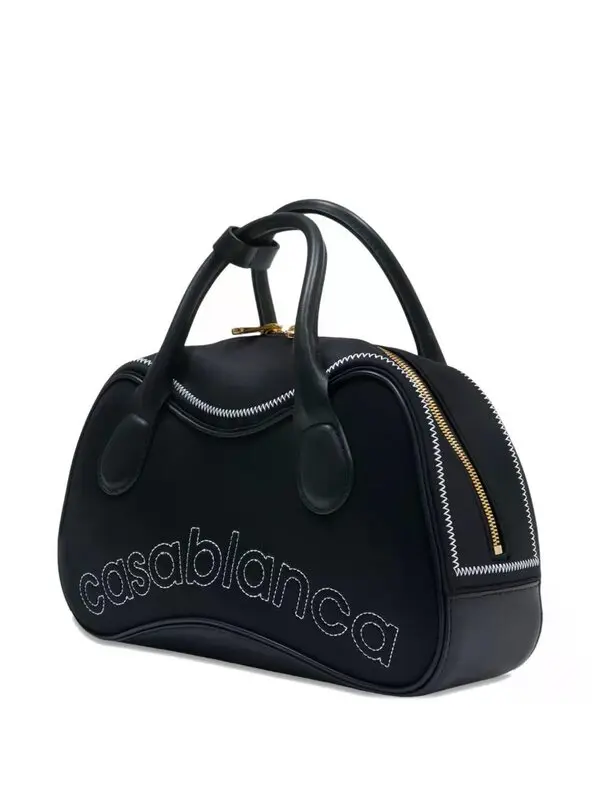 Casablanca Leather Tote Bag With Logo