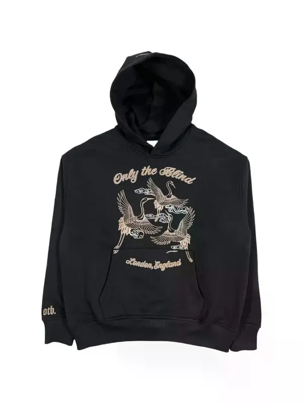 ONLY THE BLIND Cotton Embroidered Hoodie