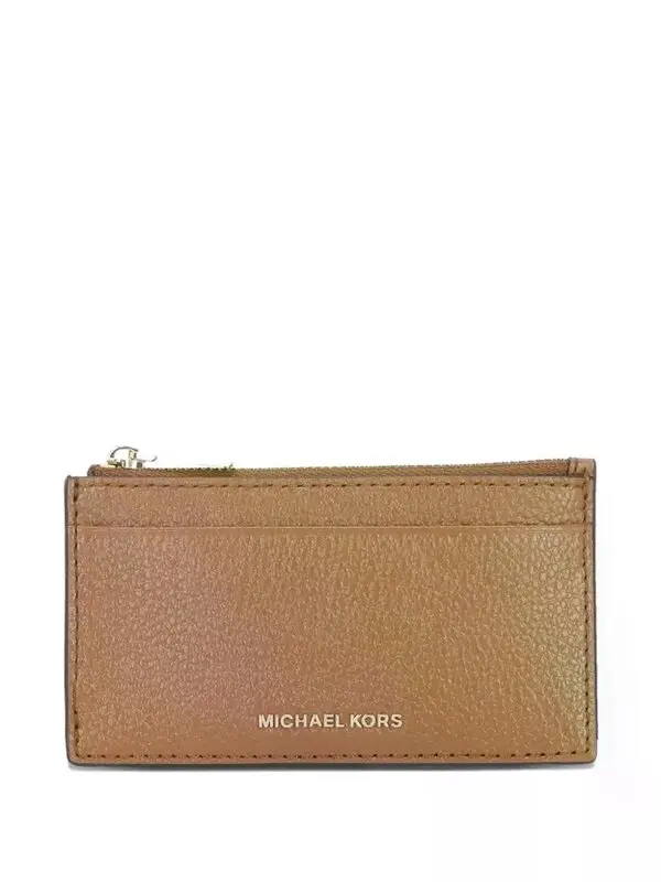 Michael Kors Grained Leather Card Holder - Brown