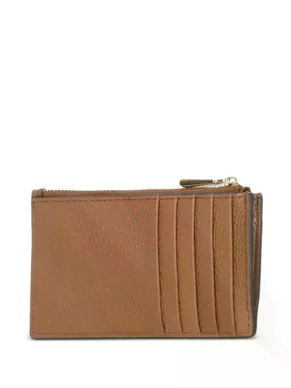 Michael Kors Grained Leather Card Holder - Brown