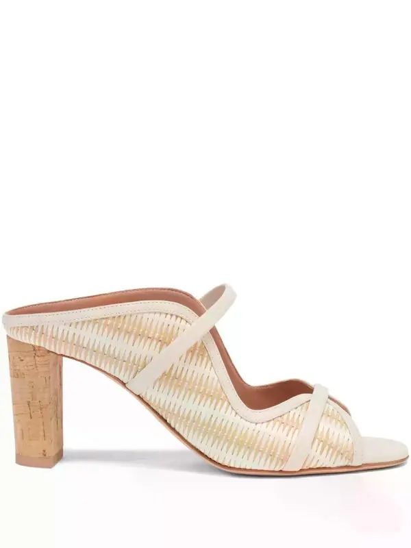 MALONE SOULIERS Stripe Raffia Sandals