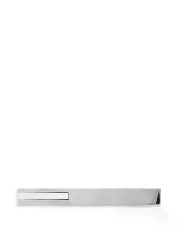 LANVIN Plated Clip Tie - Silver