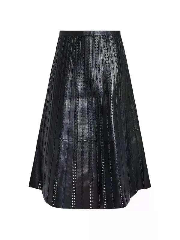 YVES SALOMON Perforated Midi Skirt
