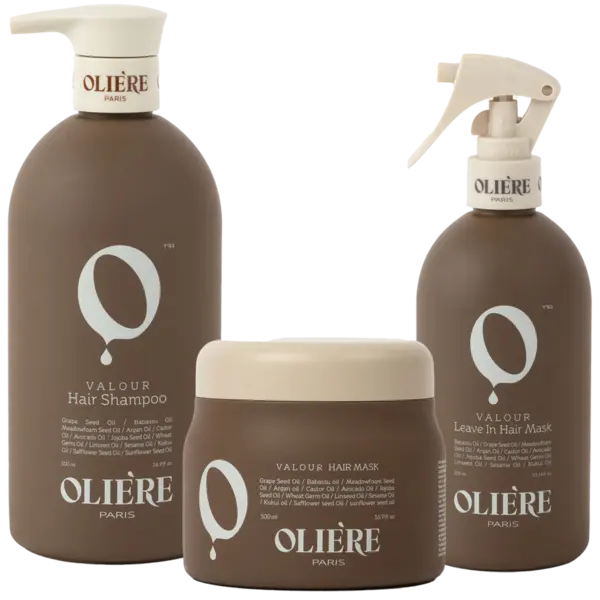 OLIERE PARIS Valour Essential Smoothing Hair Care Trio - One-color
