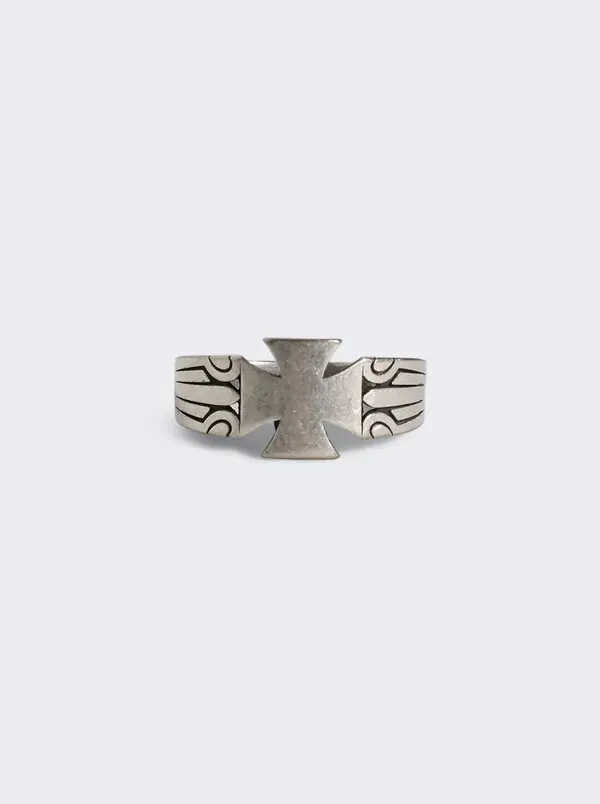 Vetements Biker Cross Ring - Silver