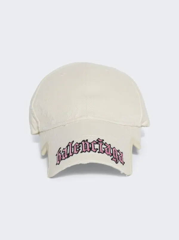 Balenciaga Logo Baseball Cap - White