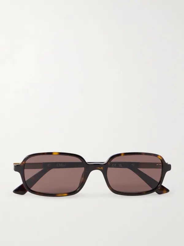 Chloé Judy Rectangle-frame Sunglasses - Tortoiseshell