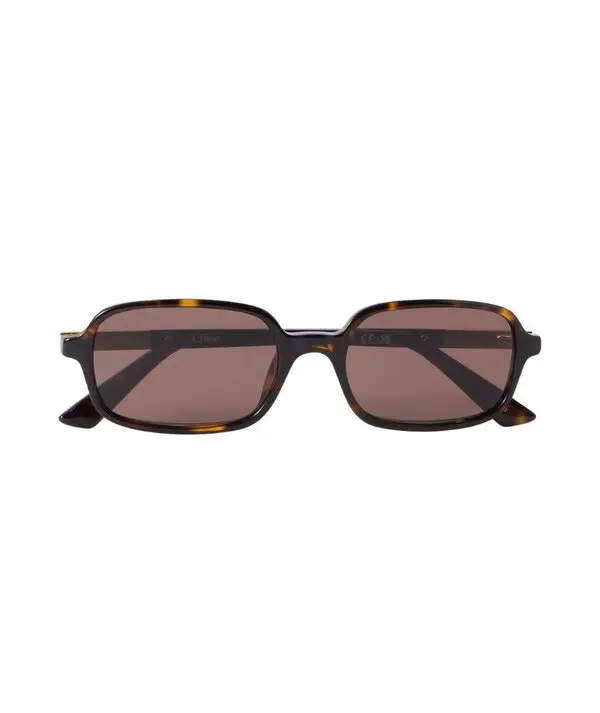 Chloé Judy Rectangle-frame Sunglasses - Tortoiseshell