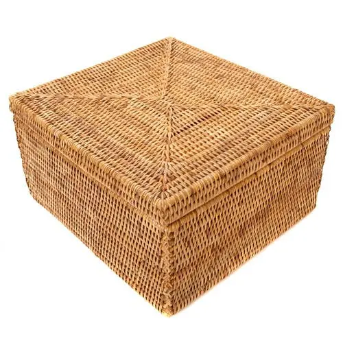 ARTIFACTS TRADING COMPANY™ Artifacts Rattan Storage Box With Lidflat File Organizer - Honey Brown