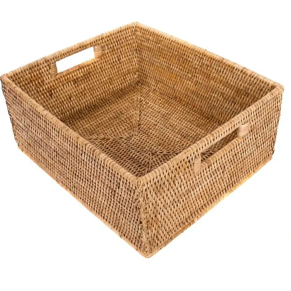 ARTIFACTS TRADING COMPANY™ Artifacts Rattan Rectangular Storage Basket - Honey Brown