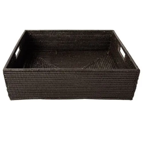 ARTIFACTS TRADING COMPANY™ Artifacts Rattan Rectangular Storage Basket - Tudor Black