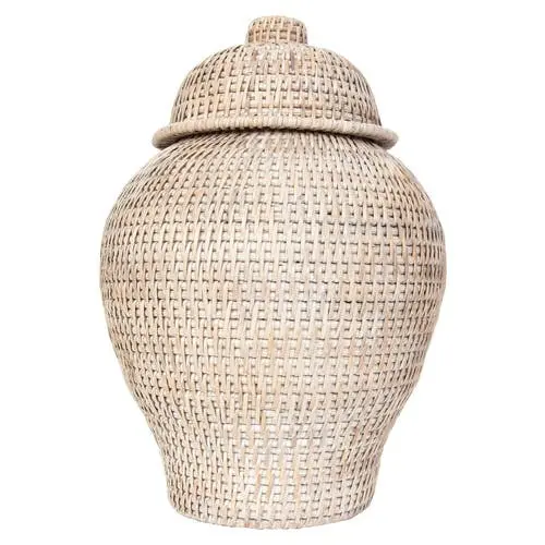 ARTIFACTS TRADING COMPANY™ Saboga Home Ginger Jar - White Wash